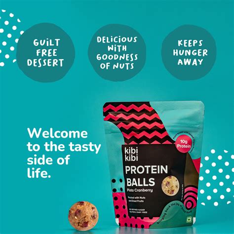 protein balls pista cranberry 6 packs kibi kibi