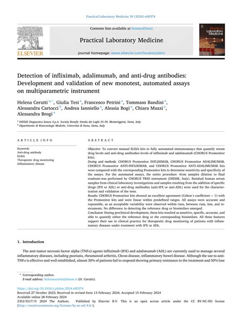 Pdf Detection Of Infliximab Adalimumab And Anti Drug Antibodies