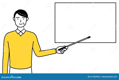 Retired Seniors Middle Aged Man Pointing At A Whiteboard With An