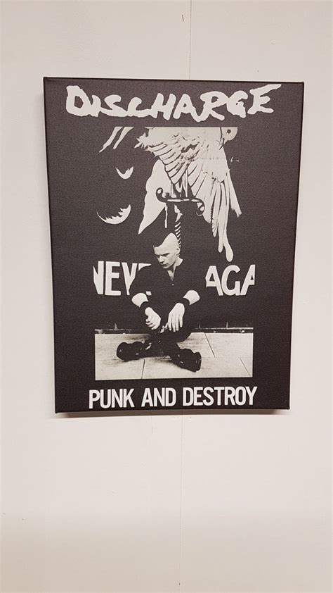 Discharge Punk And Destroy CANVAS LIMITED Etsy