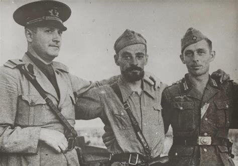 Romanian Italian And German Servicemen Pose As Brothers In Arms On The
