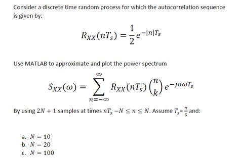 Solved Consider A Discrete Time Random Process For Which The
