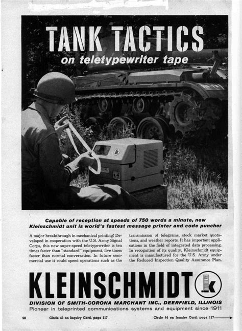 Taipei Signal Army Scm Kleinschmidt The Armys Teletype During The