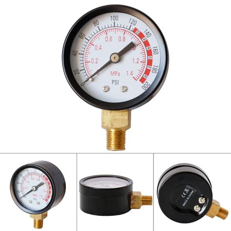 0 200 Psi Manometer Manometer Voor Air Tank 1 8 Andq Vicedeal
