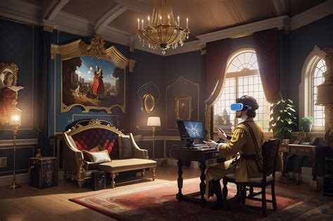 Um renascimento artístico da sala de jogos Foto Premium