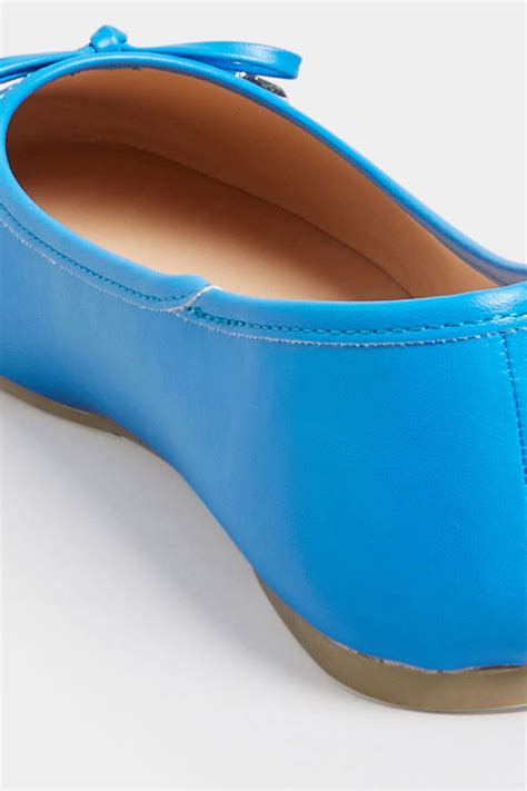 Ballerines Bleues Noeud Pieds Larges E And Extra Larges Eee Yours Clothing