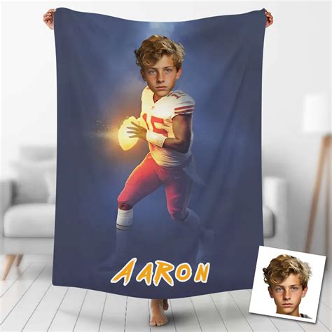Custom Blankets Personalized Kansas City Chiefs Football Sport Blanket