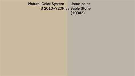 Natural Color System S 2010 Y20r Vs Jotun Paint Sable Stone 10342