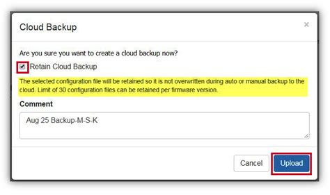 How Can I Create Cloud Backup Of Sonicwall Settings
