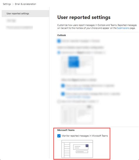 User Reported Message Settings In Teams Microsoft Learn