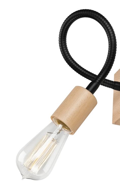 KINKIET Drewniany LAMPA Ścienna Ścienny LOFT LUX Rolety