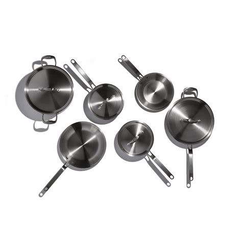 Eater X Heritage Steel 10 Piece Cookware Set Made In Usa 5 Ply Fully Clad