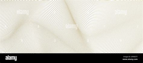 Abstract Background With Wavy Golden Lines Vector Illustration Stock