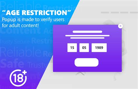 Age Restriction Popup Is Made To Verify Users For Adult Content Popup Builder