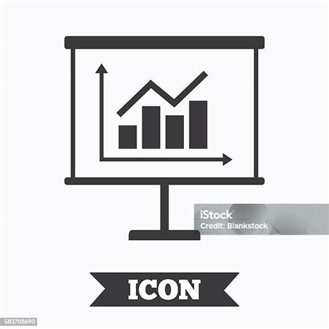 Icône De Panneau Daffichage De Présentation Symbole De Diagramme