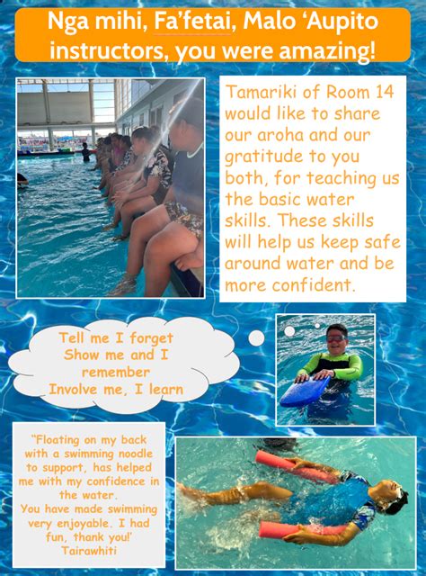 Yendarra Senior Whanau Blog Room 14 Enjoy Swimming Papatoetoe Pools