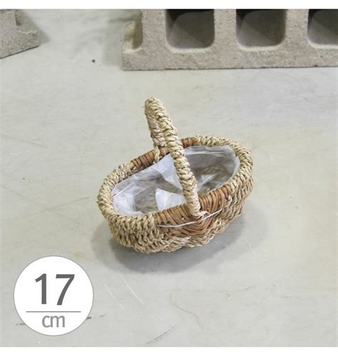 W36a59e 해초 라탄 왕골바구니 타원 17x11x17cm 꽃바구니 티몬