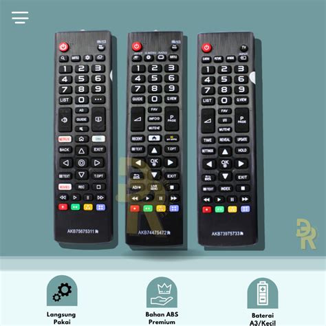 Jual Remot REMOTE TV LG SMART 3D TV LCD LED NETFLIX AMAZON PRIME