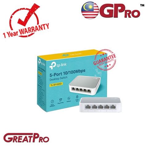 Tp Link 5 Port 10 100m Mini Desktop Switch Tl Sf1005d Shopee Malaysia