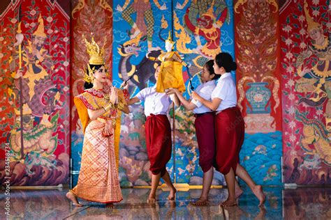 Thailand Traditional Or Cultural Dance In Thai Costume Thai Beautiful
