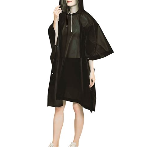 Jrocdr 1 Pack Rain Ponchos For Adults Reusable Raincoats Emergency Heavy Duty Rain Coat With