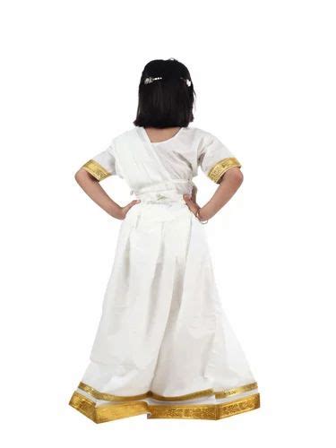 Mohiniyattam Saree Indian Classical Dance Costume For Girls And Women