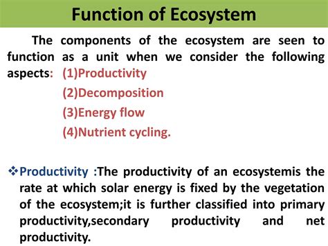 Ecosystem Function Type Teristrialforest And Grassland Pptx
