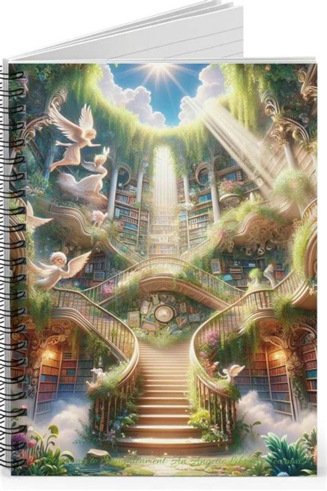 Angelic Spiral Notebook Stairway To Enlightenment Journal Angelic