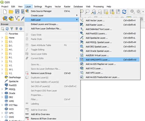 Adding Aerial Imagery As Wms To Qgis