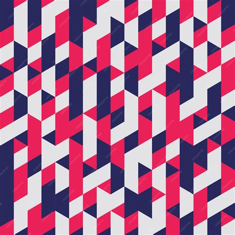 Free Vector Red Geometric Seamless Pattern Abstract Background Vector