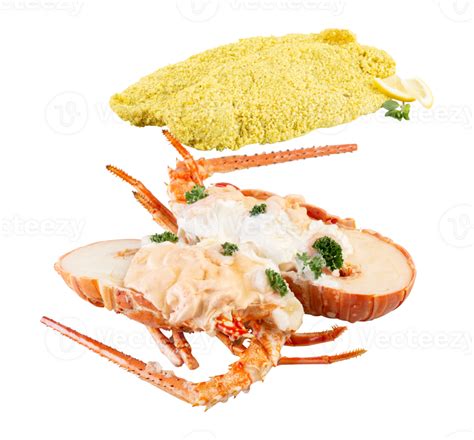 Cuit Crevette Avec Fromage Et Croustillant Frit Poulet Couper En Dehors
