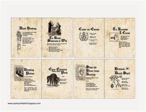 Harry Potter Printable Spell Book
