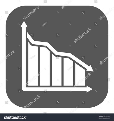 Graph Down Icon Chart Below Loss 스톡 일러스트 Shutterstock