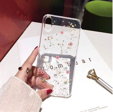 IPhone XS Max Clear Floral Case On Mercari Flower Phone Case Iphone Phone Cases Iphone