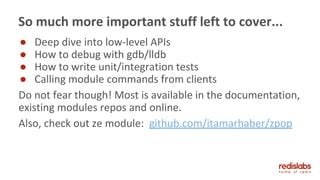Redis Modules API An Introduction PPT
