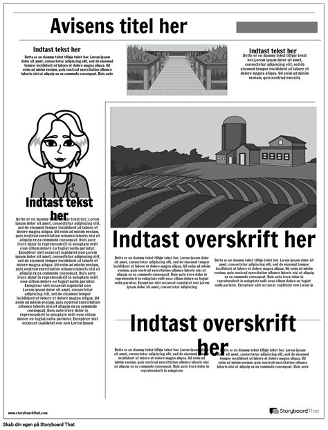 Sjov Avis Skabelon Grå Storyboard Af Da Examples