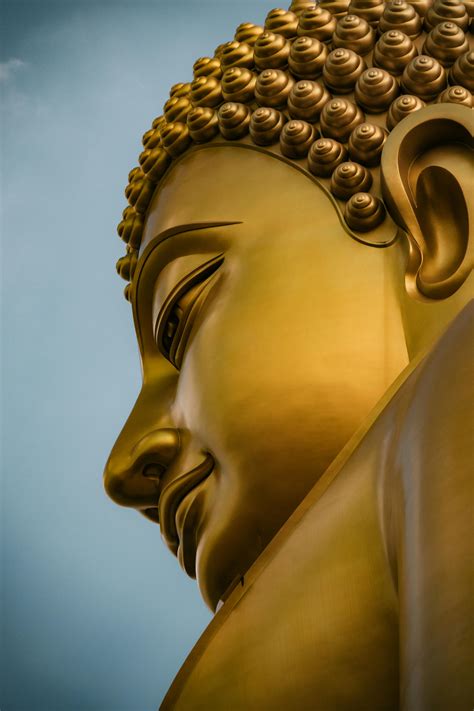 건축 계발 고요함 공공 조각 도시의 동남아시아 동상 동양철학 랜드마크 로우앵글 샷 머리 메탈릭 명상 문화 문화 유산 방콕 부드러운 질감 부처