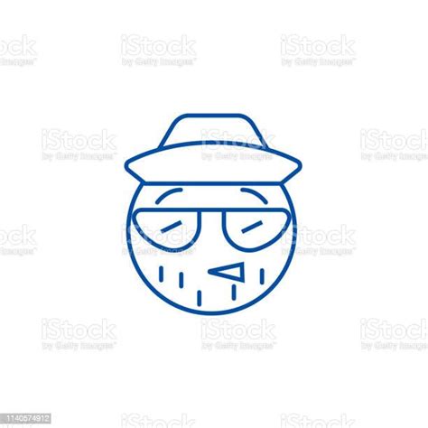希普斯特表情符號線圖示概念希普斯特表情符號平面向量符號 符號 輪廓插圖向量圖形及更多一組物體圖片 一組物體 人 剪裁圖 Istock