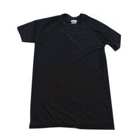 Black Half Sleeve Mens Round Neck Plain T Shirt At Piece In New Delhi ID