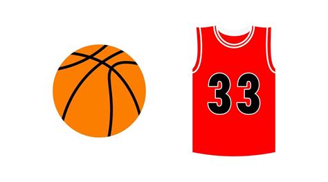 Basketball Sport Ball And Uniform Isolated On White Background Vector