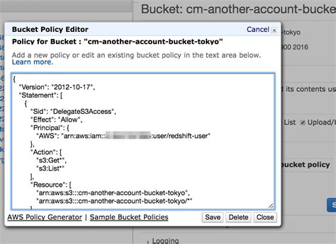 Amazon Redshift Awsアカウントを跨いだs3バケットからのcopy処理についてまとめてみた Developersio