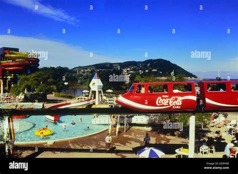 Monorail And Outdoor Funpool At Butlins Minehead Somerwest World Stock