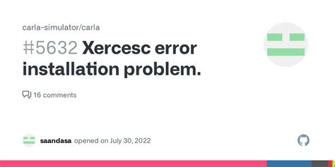 Xercesc Error Installation Problem · Issue 5632 · Carla Simulator