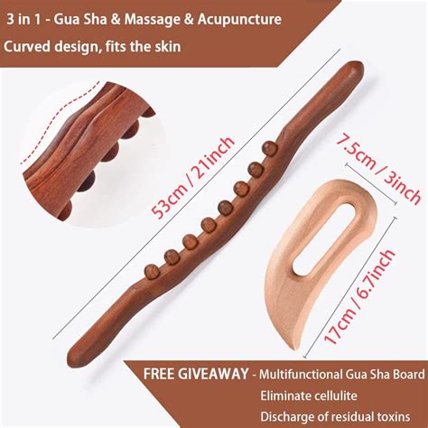 Buy Lymphatic Drainage Massage Stick Gua Sha Wood Therapy Massage