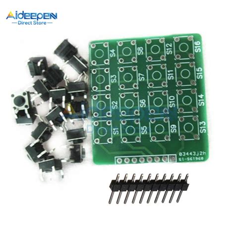 5pcs 8 Pin 4x4 4 4 Matrix 16 Keys Button Keypad Keyboard Breadboard