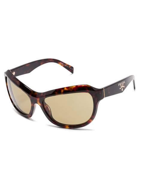 Prada Eyewear Swing Sunglasses Brown Farfetch