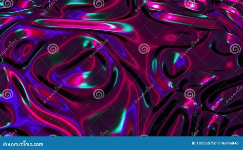 Computer Generated Realistic Background Of Weaving Iridescent Cloth 3d