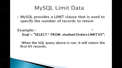 Cs310 Php Mysql Limit Data In Hindiurdu Part 62 Youtube