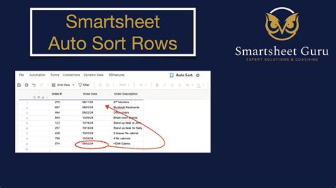 Smartsheet Auto Sort Rows Smartsheet Guru