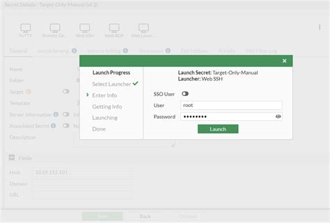 Example Launching The Secret Fortipam Fortinet Document